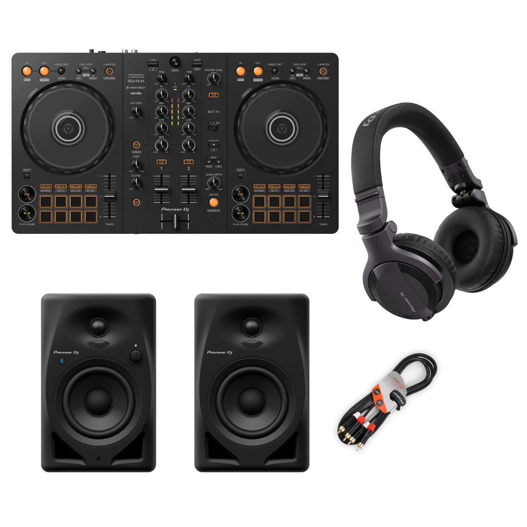Pioneer DJ DDJ FLX4 DJ Starter Beginner Bundle DM40D-BT – Clubtek